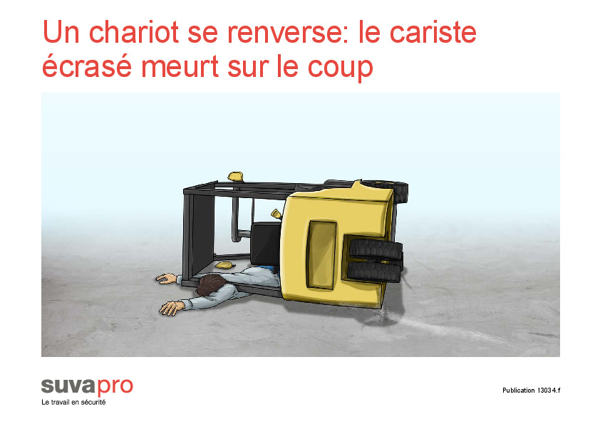 Présentation de cas d’accident: chariot renversé, cariste écrasé